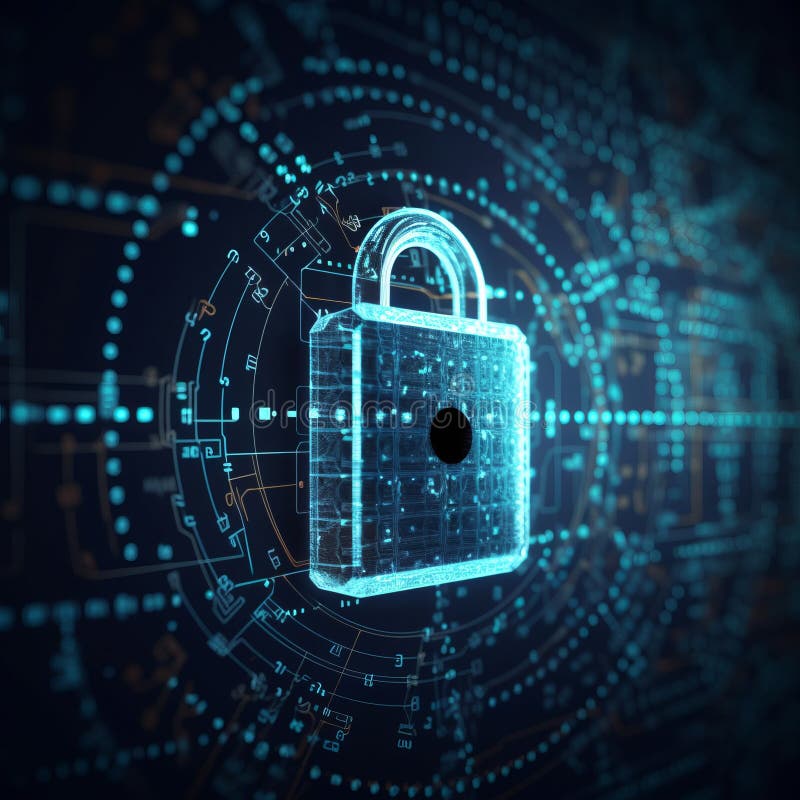 The Internet Data Privacy Information Security Concep Generative Ai Stock Illustration