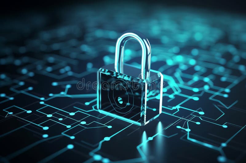 The Internet Data Privacy Information Security Concep Generative Ai Stock Illustration