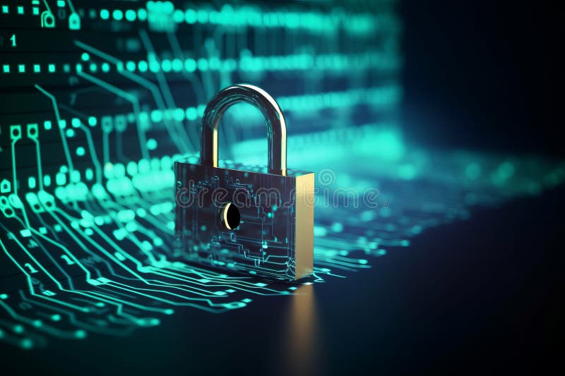 The Internet Data Privacy Information Security Concep Generative Ai Stock Illustration