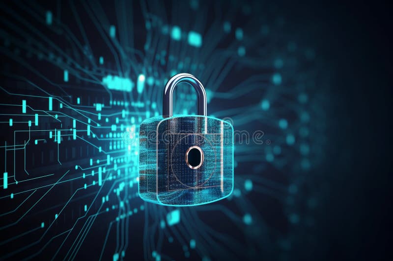 The Internet Data Privacy Information Security Concep Generative Ai Stock Illustration