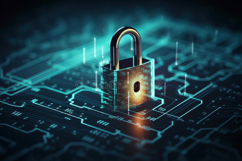 The Internet Data Privacy Information Security Concep Generative Ai Stock Illustration