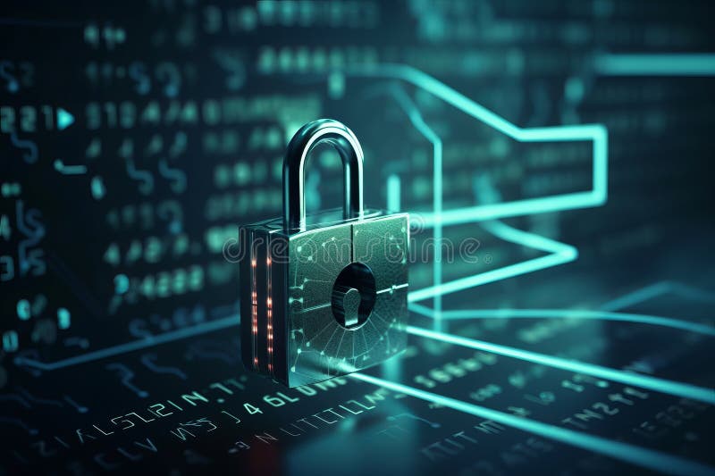 The Internet Data Privacy Information Security Concep Generative Ai Stock Illustration