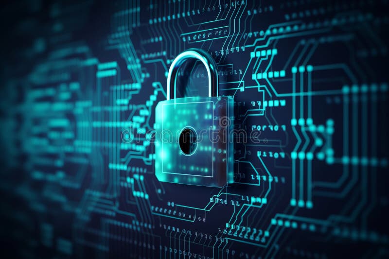 The Internet Data Privacy Information Security Concep Generative Ai Stock Illustration