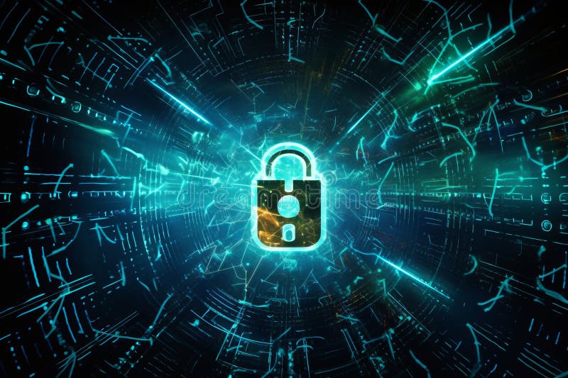 The Internet Data Privacy Information Security Concep Generative Ai Stock Illustration