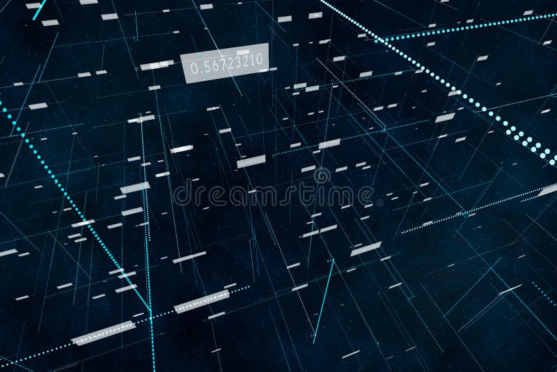 Internet and Data Science Fiction Background Stock Illustration ...