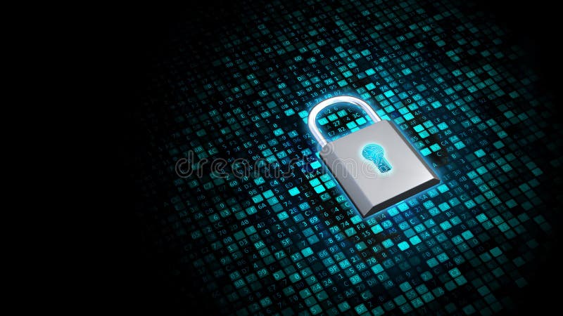 Internet Data Security Concept Stock Illustration - Illustration of ...