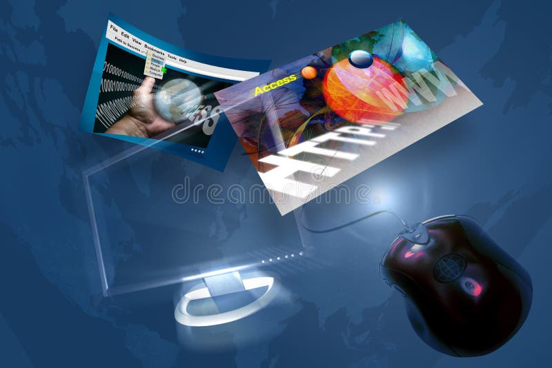 Mundo del Internet stock de ilustración. Ilustración de texto - 1499088