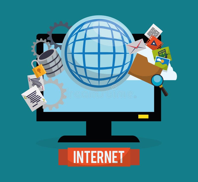 Internet, design stock vector. Illustration of cyberspace - 59043911