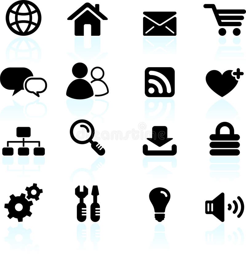 Internet Communication Icon Set, Vector Eps10 Stock Vector ...