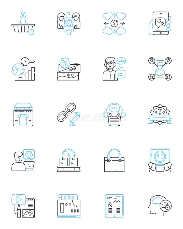 Internet Design Linear Icons Set. Responsive, Minimalistic, User ...