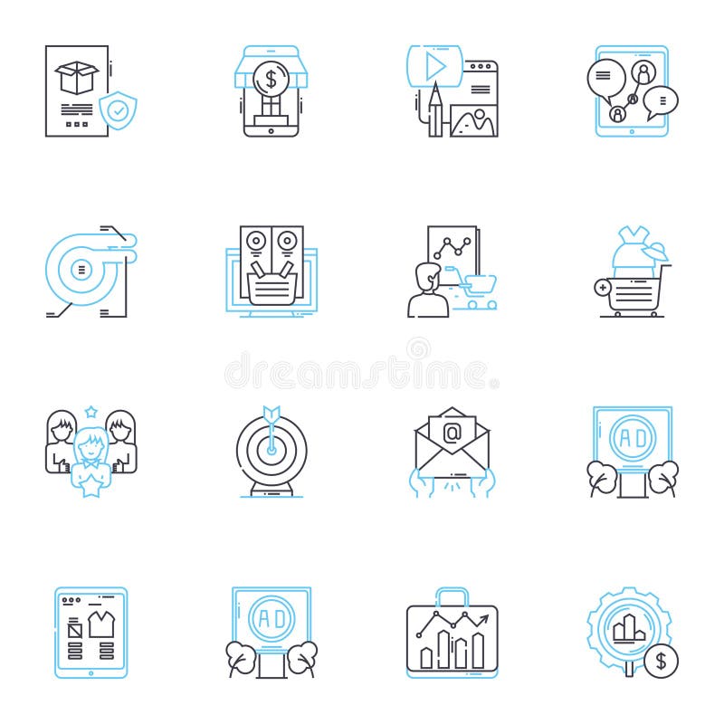 Internet Design Linear Icons Set. Responsive, Minimalistic, User ...