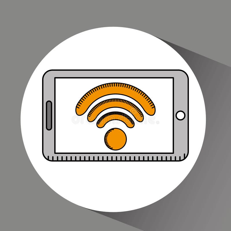 Internet Di Wifi Del Cellulare Del Disegno Illustrazione Vettoriale ...