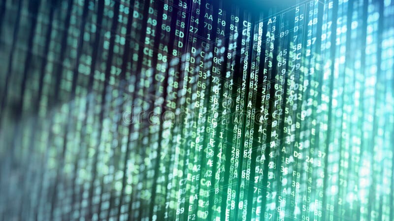 Internet Digital Data Flow and Processing Concept Stock Illustration - Illustration of laptop ...