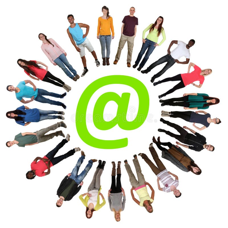 People Online Social Networking. People Using Gadgets Stock Vector ...