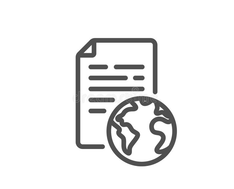 Internet Document Line Icon. Doc File Page Sign. Vector Stock Vector ...