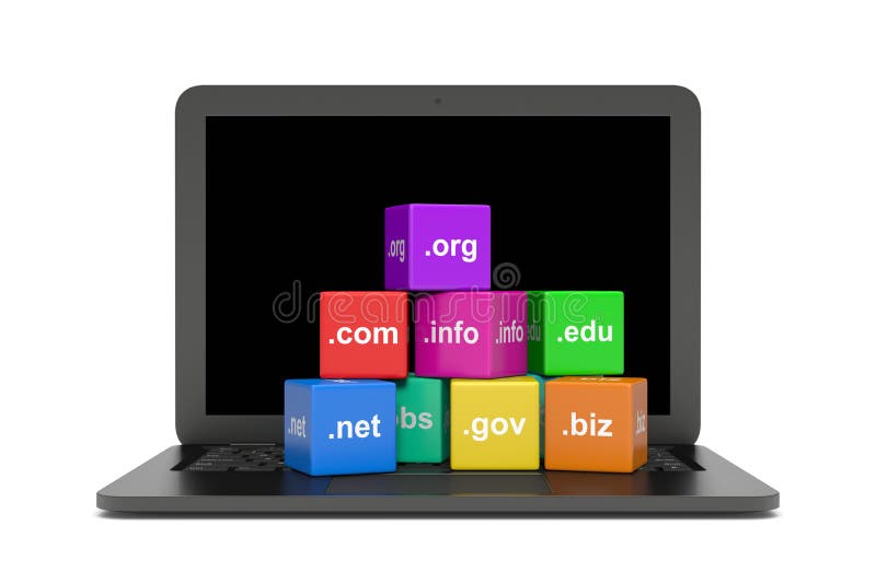 Internet Domain Names stock illustration. Illustration of technology ...