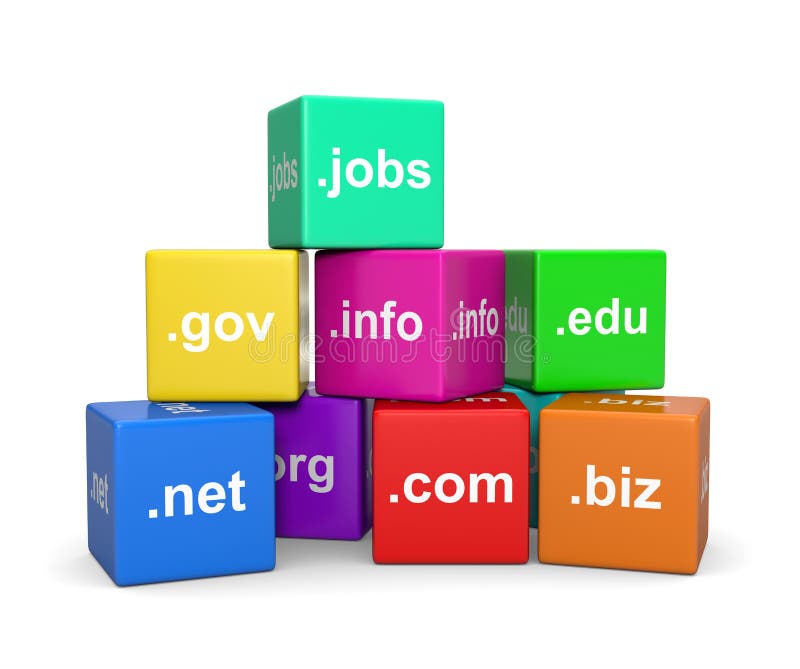 Domain Names and Internet Concept Stock Illustration - Illustration of ...