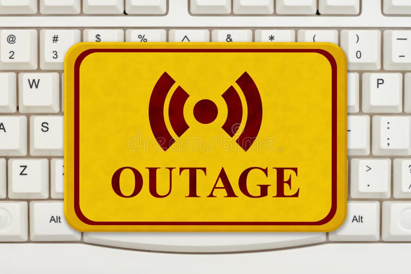 Internet Down Message on a Sign on a Computer Keyboard Stock Photo ...