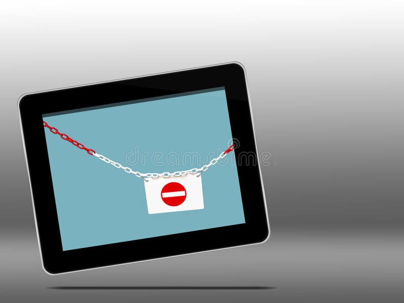 Internet Down, No Connection, No Entry. Stock Illustration ...