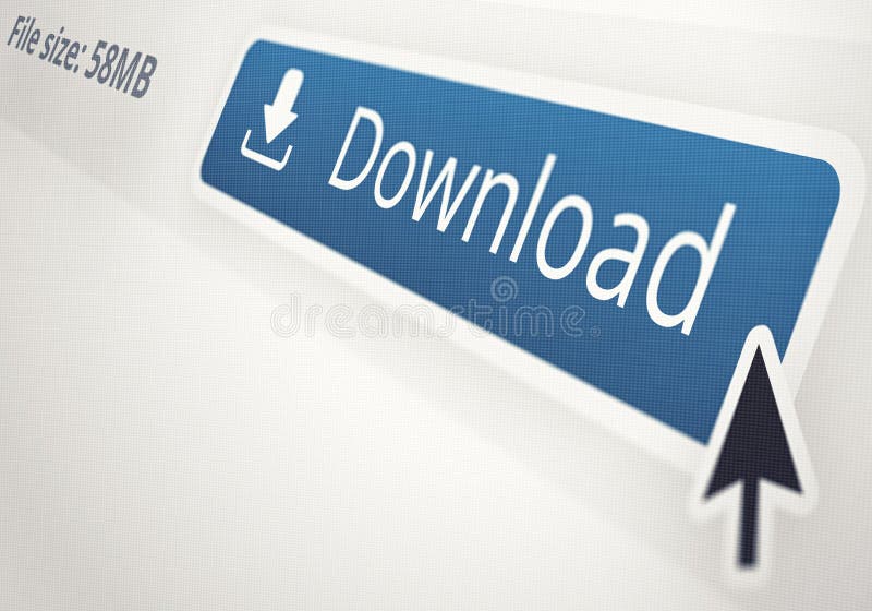 Internet, Download and Cursor Icon To Click Option for File Sharing on ...