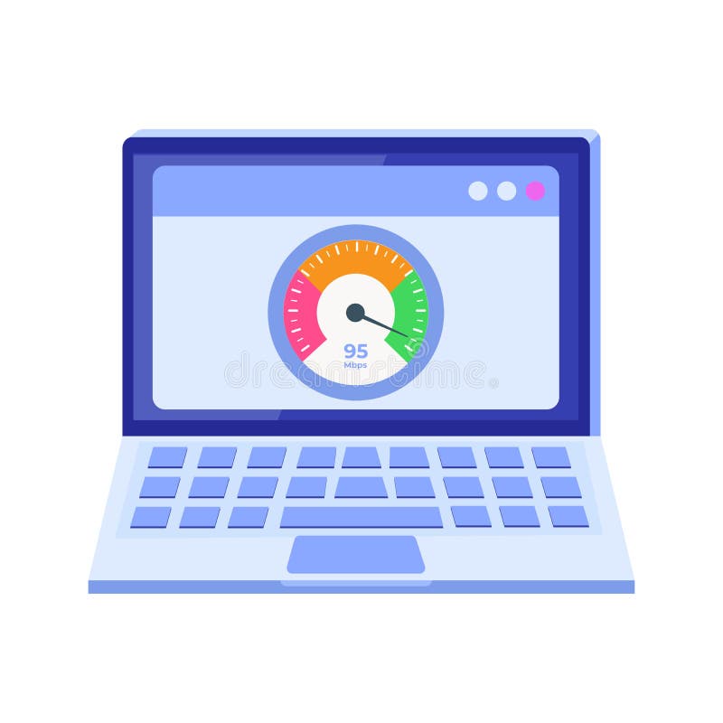 Internet Download Speed Test Concept. Stock Vector - Illustration of ...