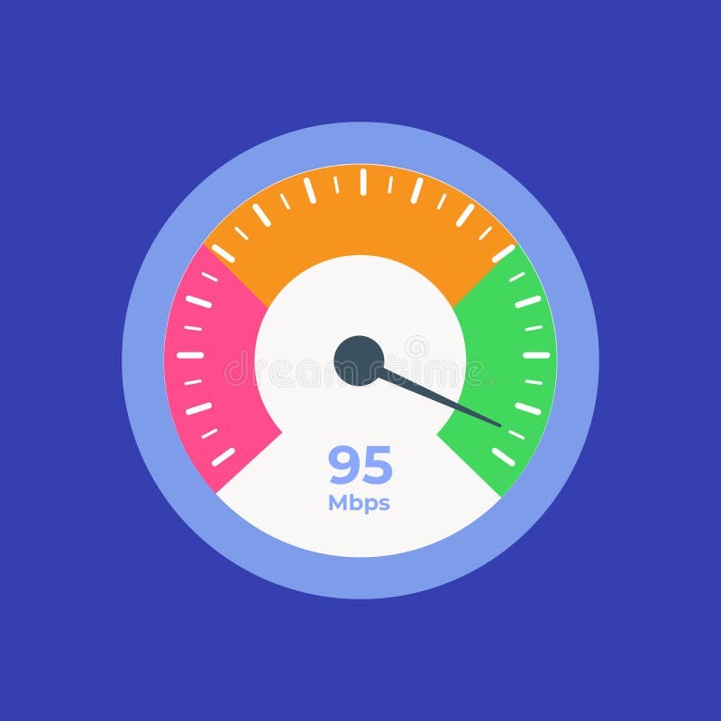 Internet Download Speed Test Isometric Concept. Stock Vector ...