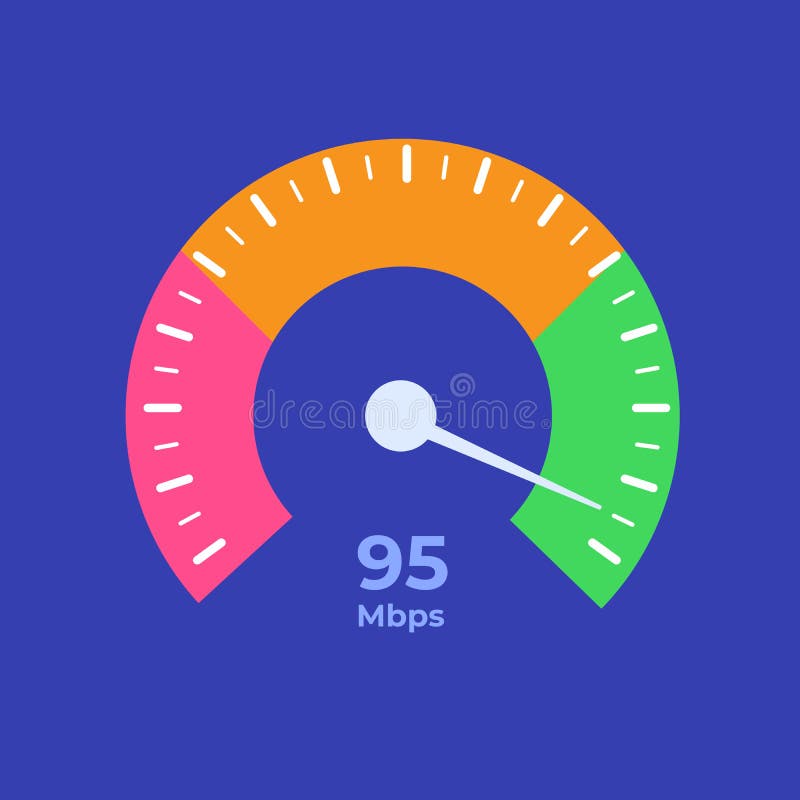 Internet Download Speed Test Concept. Stock Vector - Illustration of ...