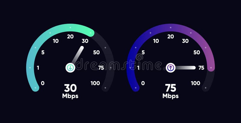Internet Download and Upload Speed Test Gauge. Internet Speed Test ...