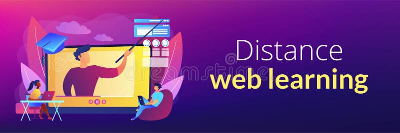 Online Workshop Concept Banner Header Stock Vector - Illustration of ...