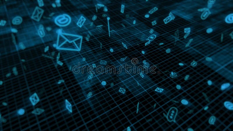 Internet Email Technology Concept Stock Illustration - Illustration of ...