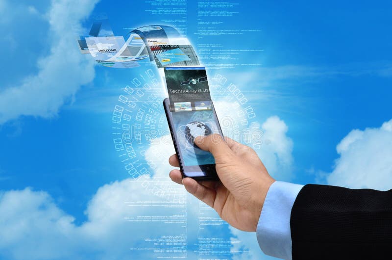 Internet En El Teléfono Inteligente Imagen de archivo - Imagen de ...