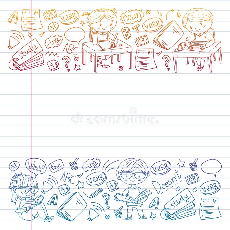 Internet Englinsh Course. Learn Language Online. Education Vector ...