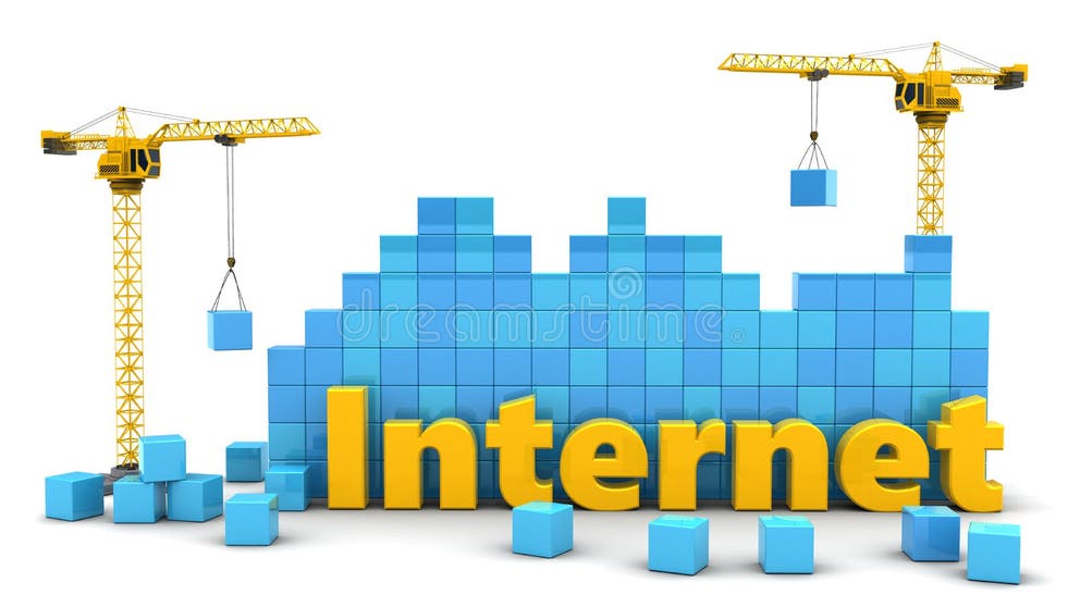 Internet-Entwicklung stock abbildung. Illustration von aufbau - 79110527