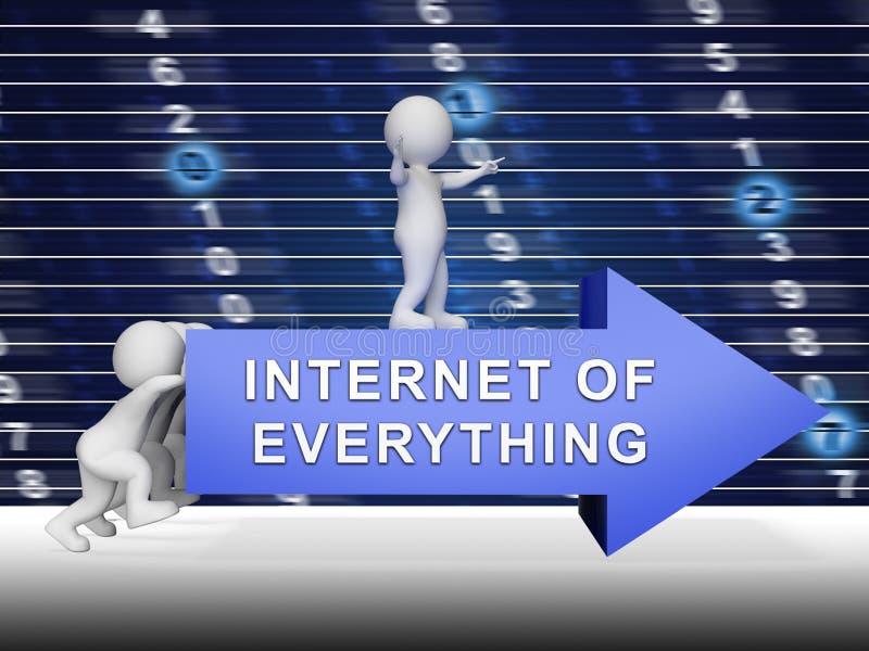 Internet of Everything Smart System 3d Rendering Stock Illustration ...