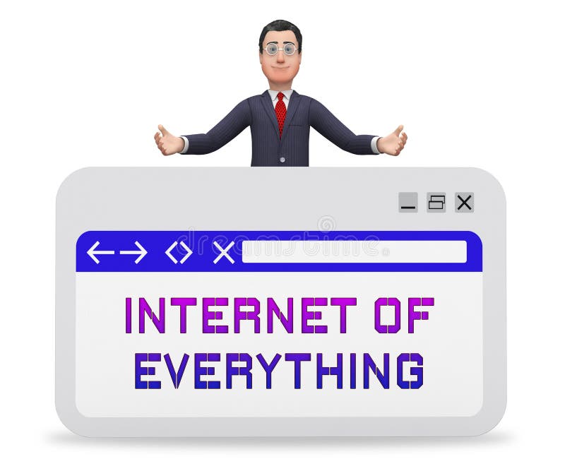 Internet of Everything Smart System 3d Rendering Stock Illustration ...