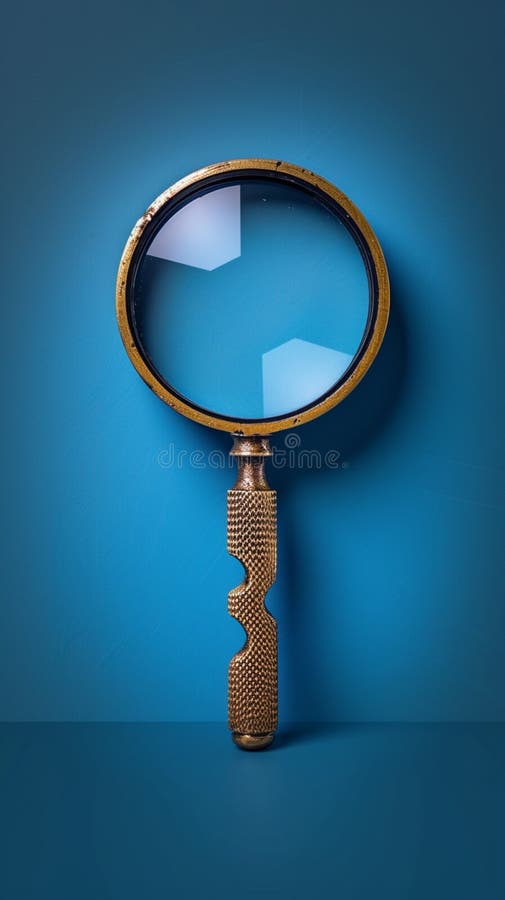 Internet Exploration Magnifying Glass, Blue Background, Search Engine ...