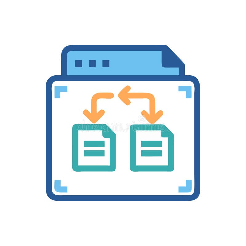 Internet File Transfer Icon for Data Stock Vector - Illustration of ...