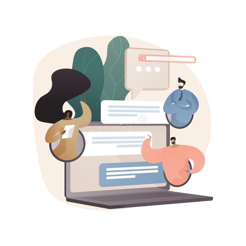 Internet Forum Abstract Concept Vector Illustration. Stock Vector ...