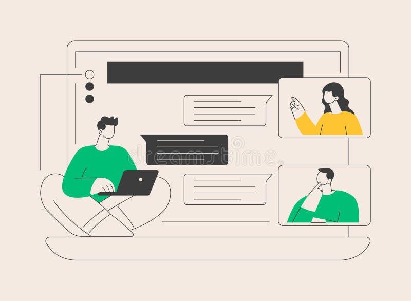 Internet Forum Abstract Concept Vector Illustration. Stock Vector ...