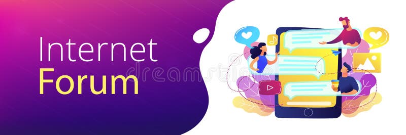 Internet Forum Header Banner. Stock Vector - Illustration of internet ...