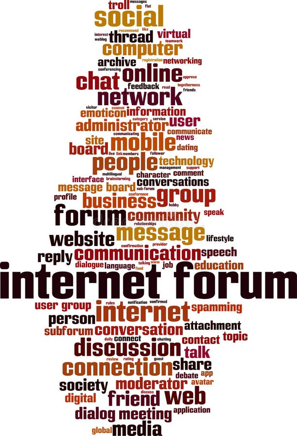 Internet forum word cloud stock vector. Illustration of read - 287745147