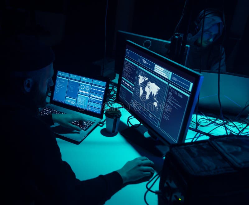 Internet Fraud, Darknet, Data Thiefs, Cybercrime Concept. Hacker Attack ...