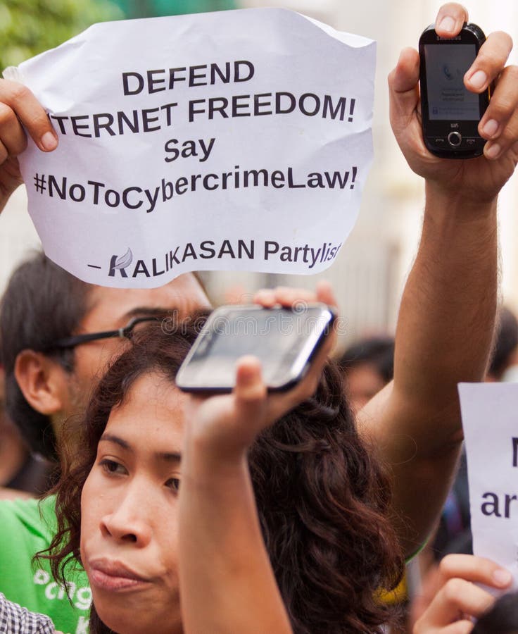 Internet Freedom Law Protest in Manila, Philippines Editorial Photo ...