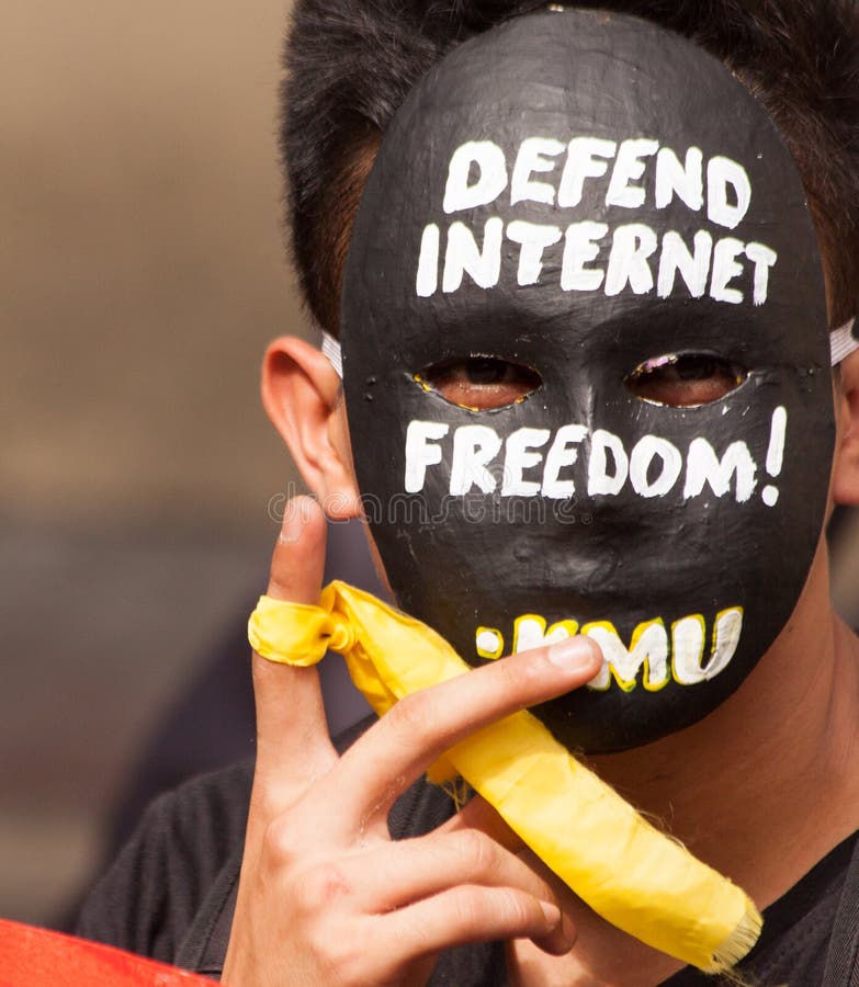 Internet Freedom Law Protest in Manila, Philippines Editorial Stock ...