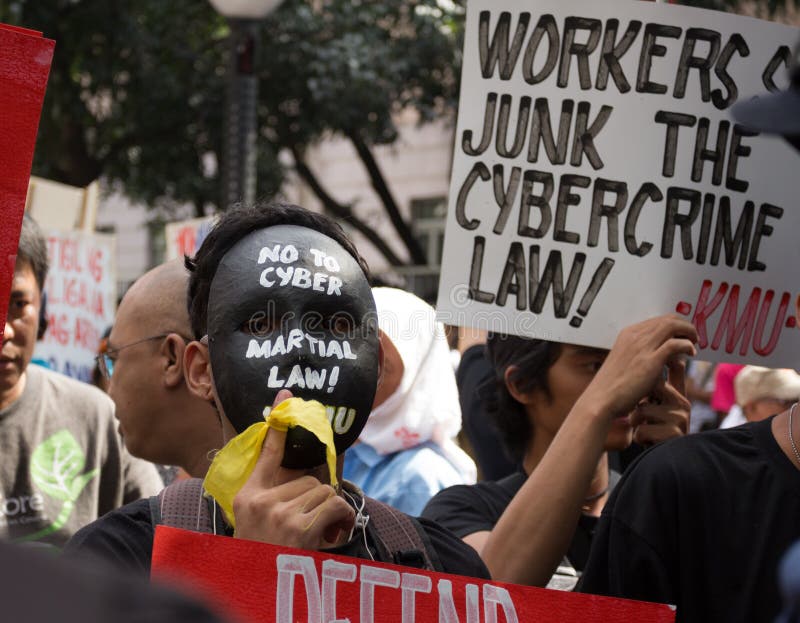 Internet Freedom Law Protest in Manila, Philippines Editorial Photo ...