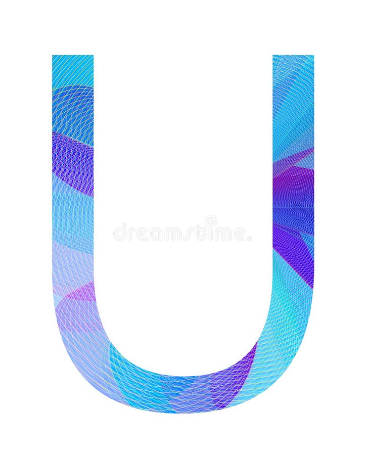 Internet Geometric Mesh Letter U Stock Illustration - Illustration of ...