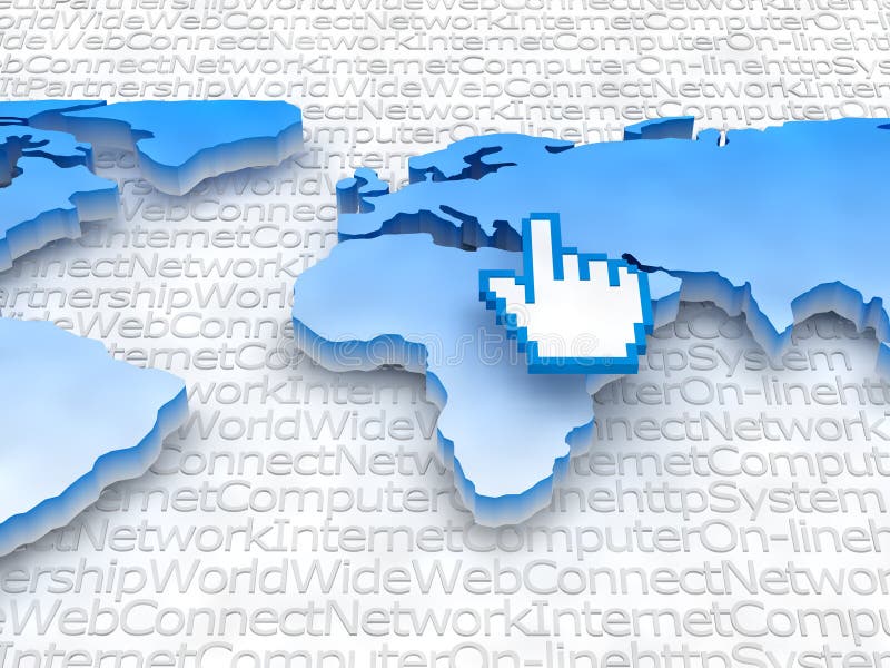 Internet - Global network stock illustration. Illustration of world ...