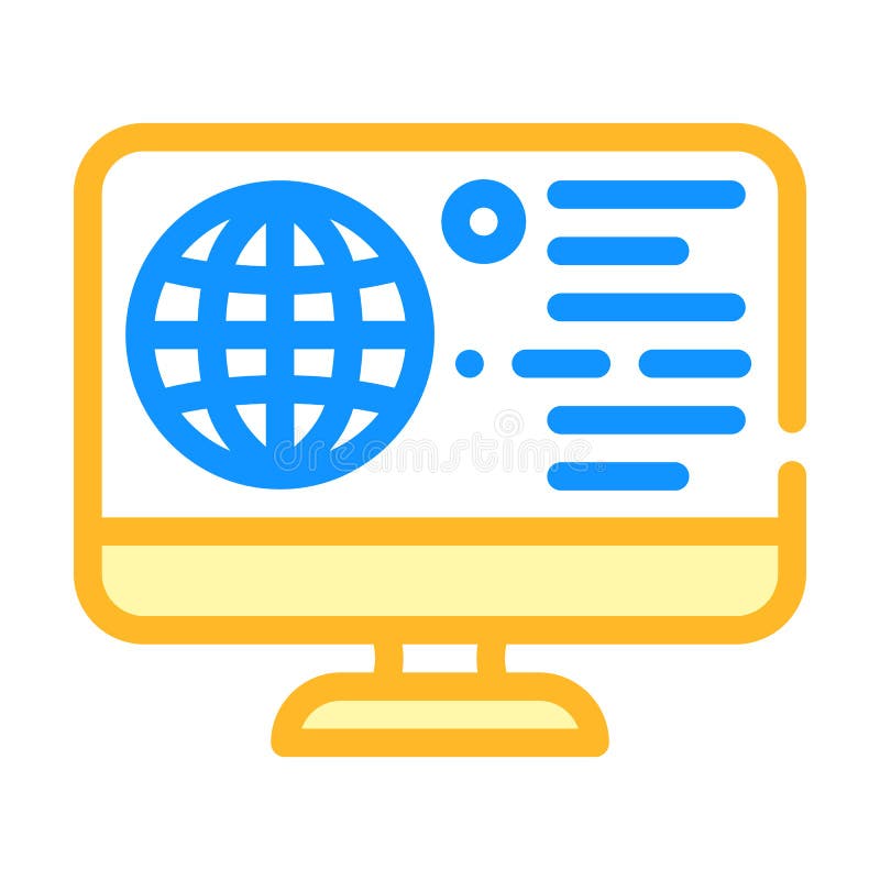 Internet Global Network Color Icon Vector Illustration Stock Vector ...