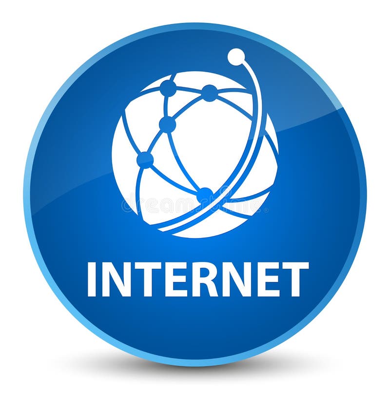 Internet (global Network Icon) Red Round Button Stock Illustration ...