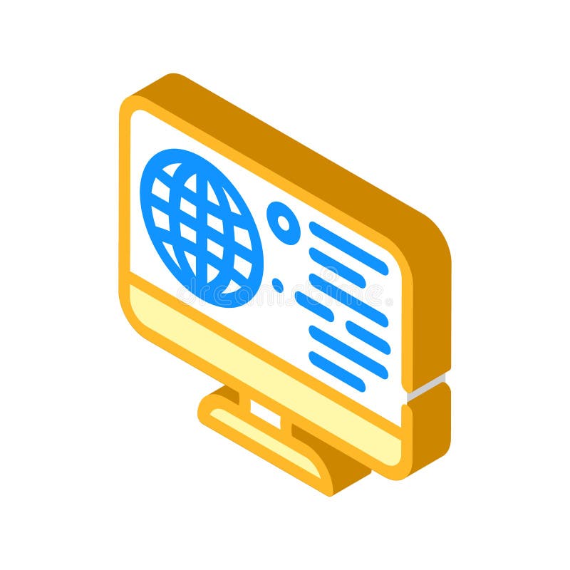 Internet Global Network Isometric Icon Vector Illustration Stock Vector ...